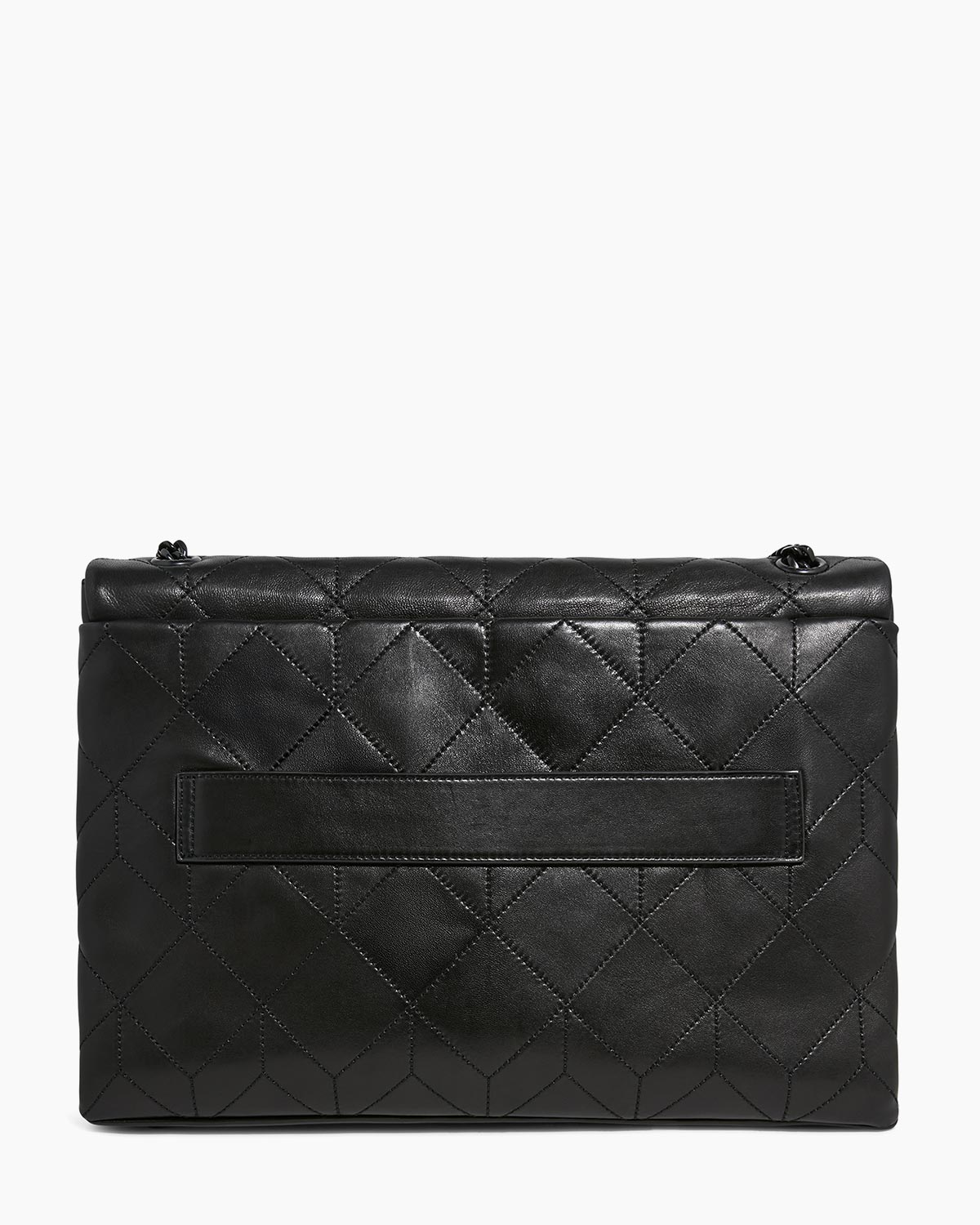 Black Unity Large Shoulder Designer Leather Handbag For Women | AIMEE ...