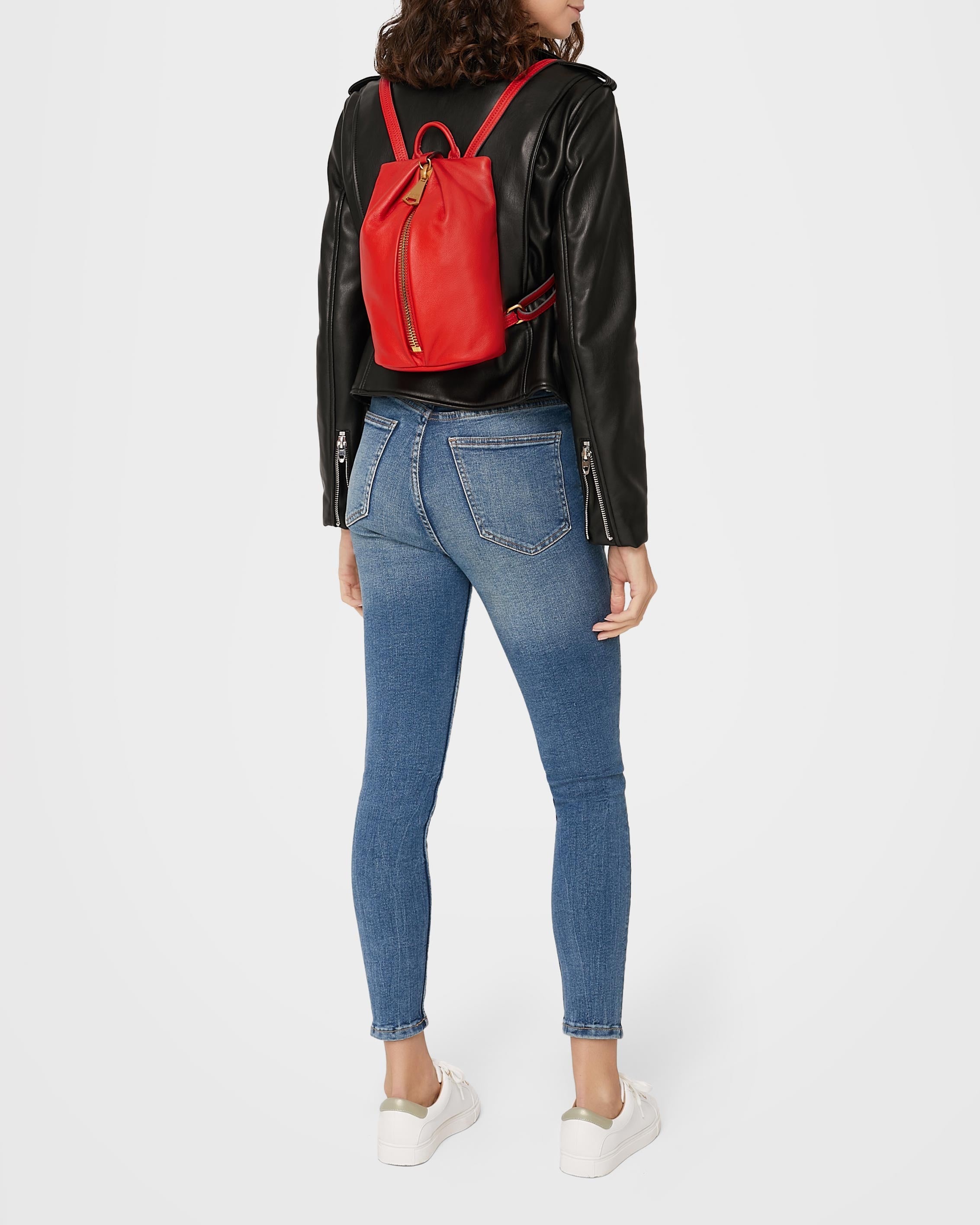 Aimee Kestenberg | Tamitha Mini Backpack Corvette Red with 14k Yellow Gold