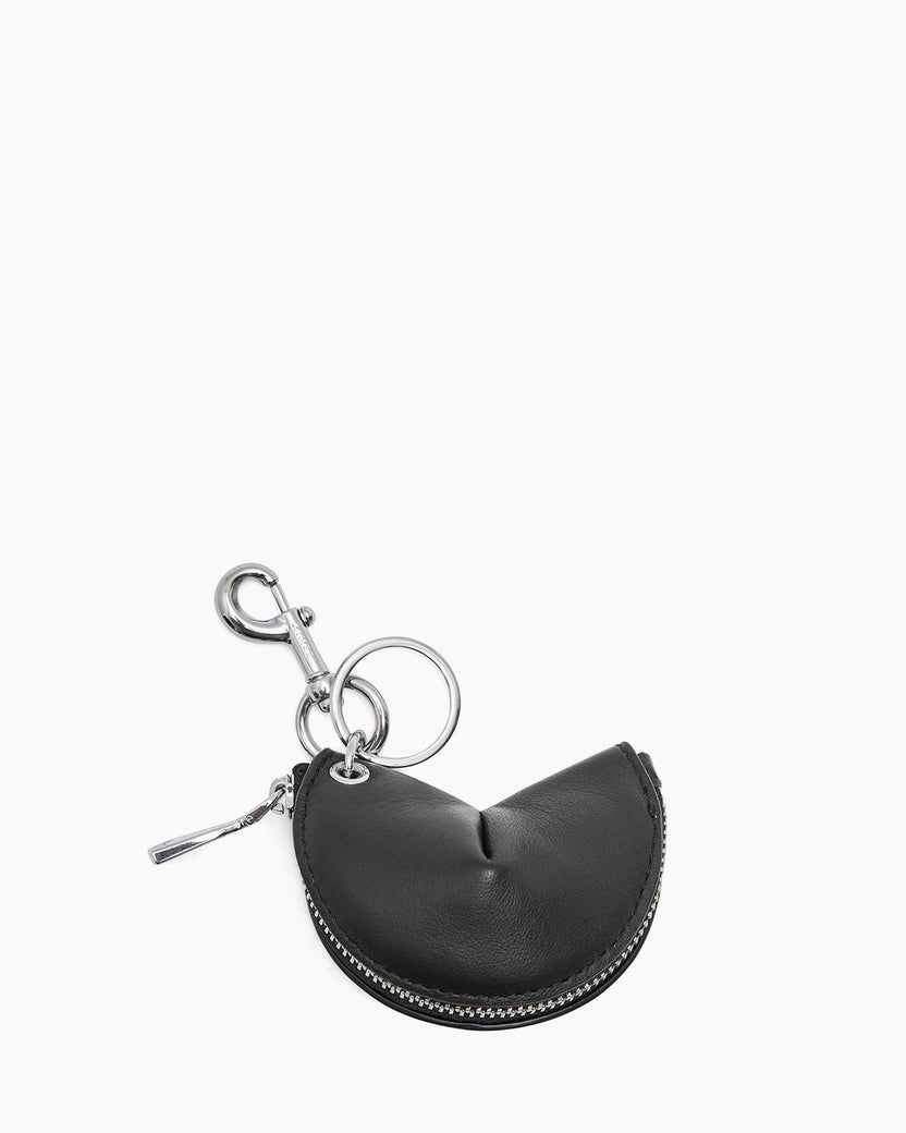 Black Fortune Zip Charm Designer Leather Handbag For Women | AIMEE by ...