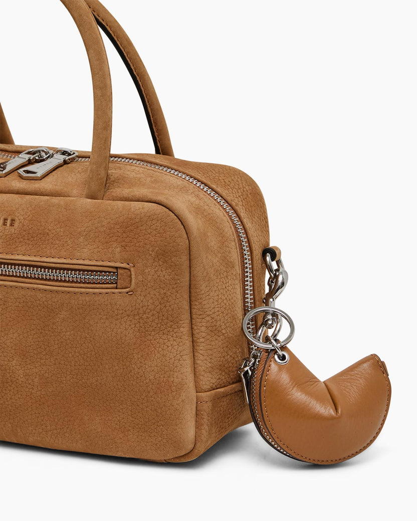Latte Fortune Zip Charm Designer Leather Handbag For Women | AIMEE by ...